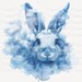 Rabbit Clouds Sky Animal Cute Bunny Watercolor Clipart 18 Pack JPG PNG ...