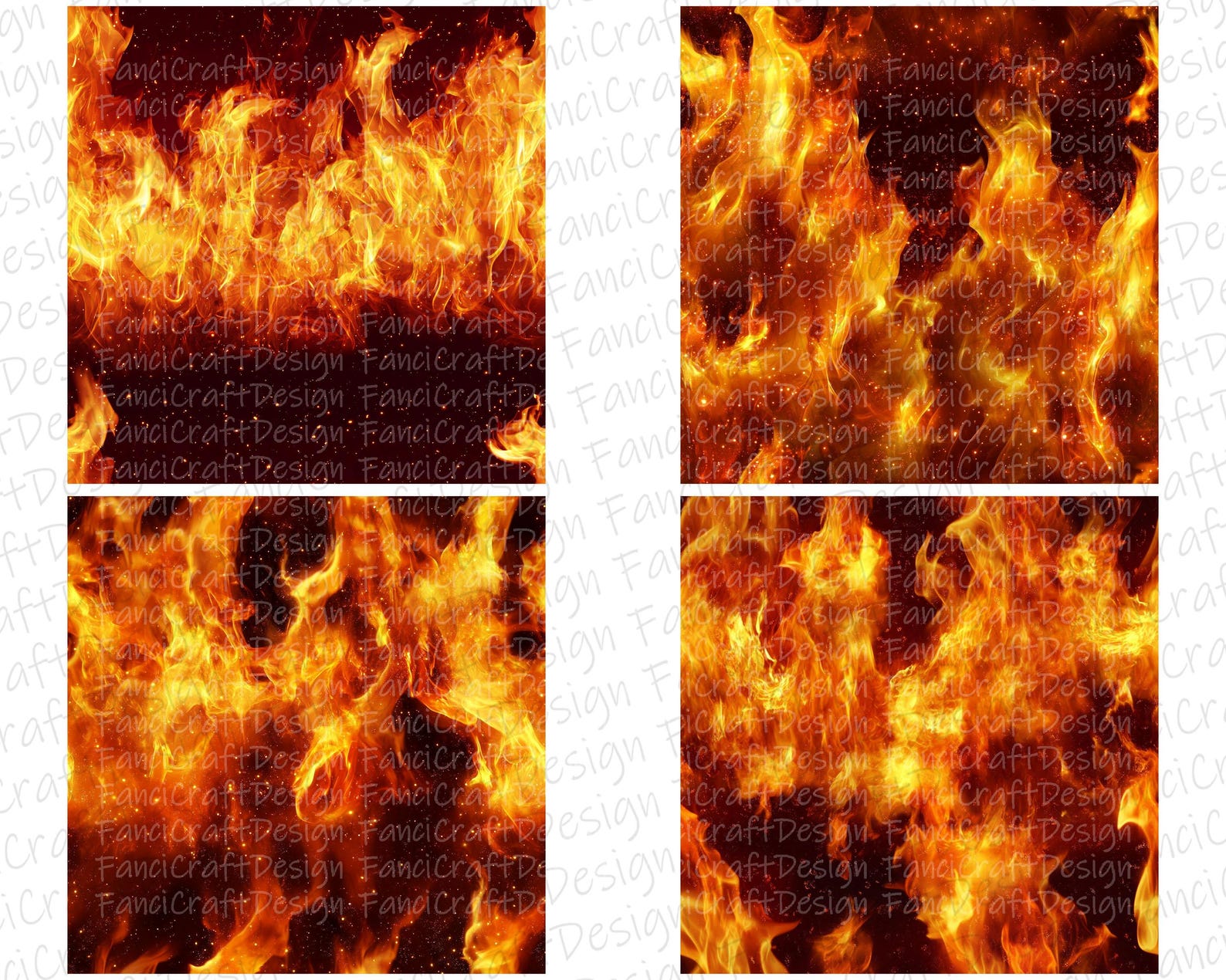 Fire Digital Paper Flames Texture 18 Flame Pack Patterns Background ...