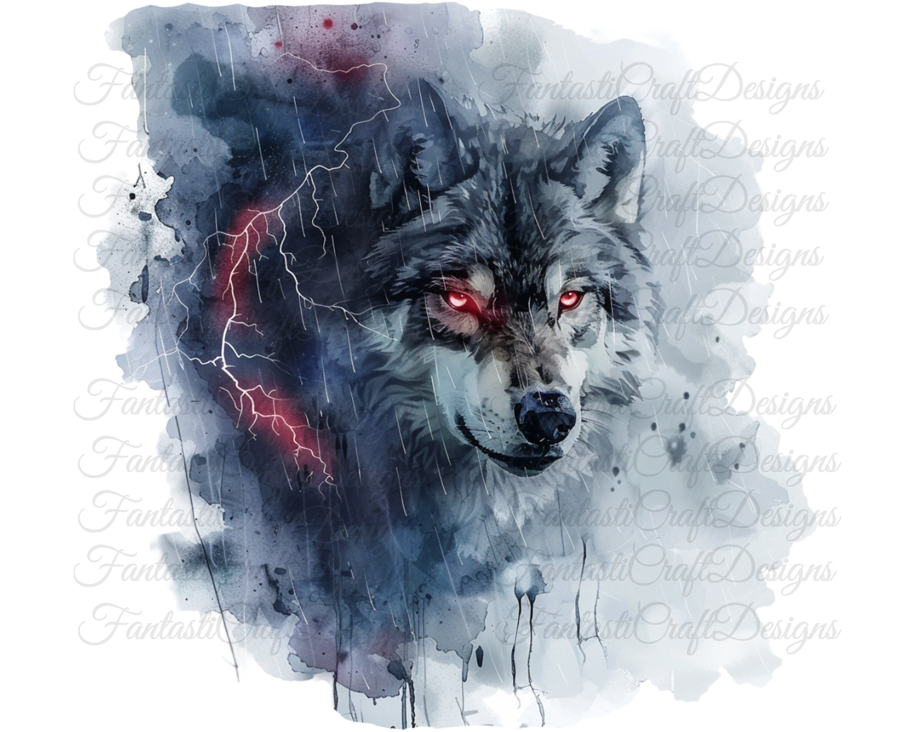 12 Wolf Dark Thunder Animal Watercolor Clipart Lone Wolf Pack PNG ...