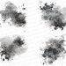 12 Gray Paint Splatter Splash Watercolor Clipart Gray Splash Pack PNG ...