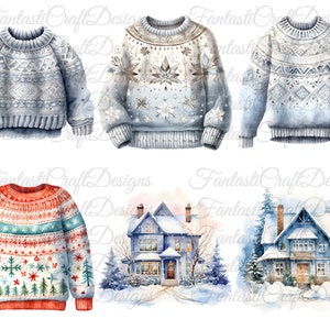 48 Winter Clipart Pack Christmas Snow Clipart PNG Digital Download 300 ...