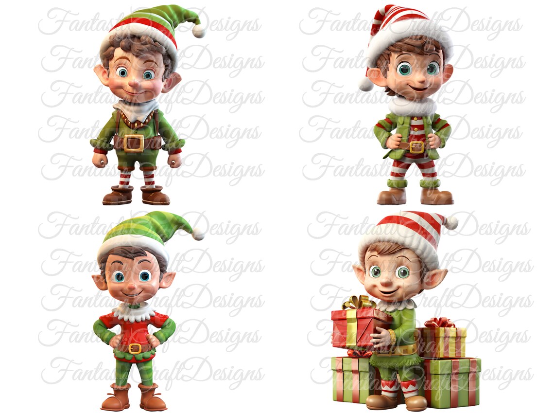 28 3D Christmas Clipart Pack Winter PNG Digital Download 300 DPI ...