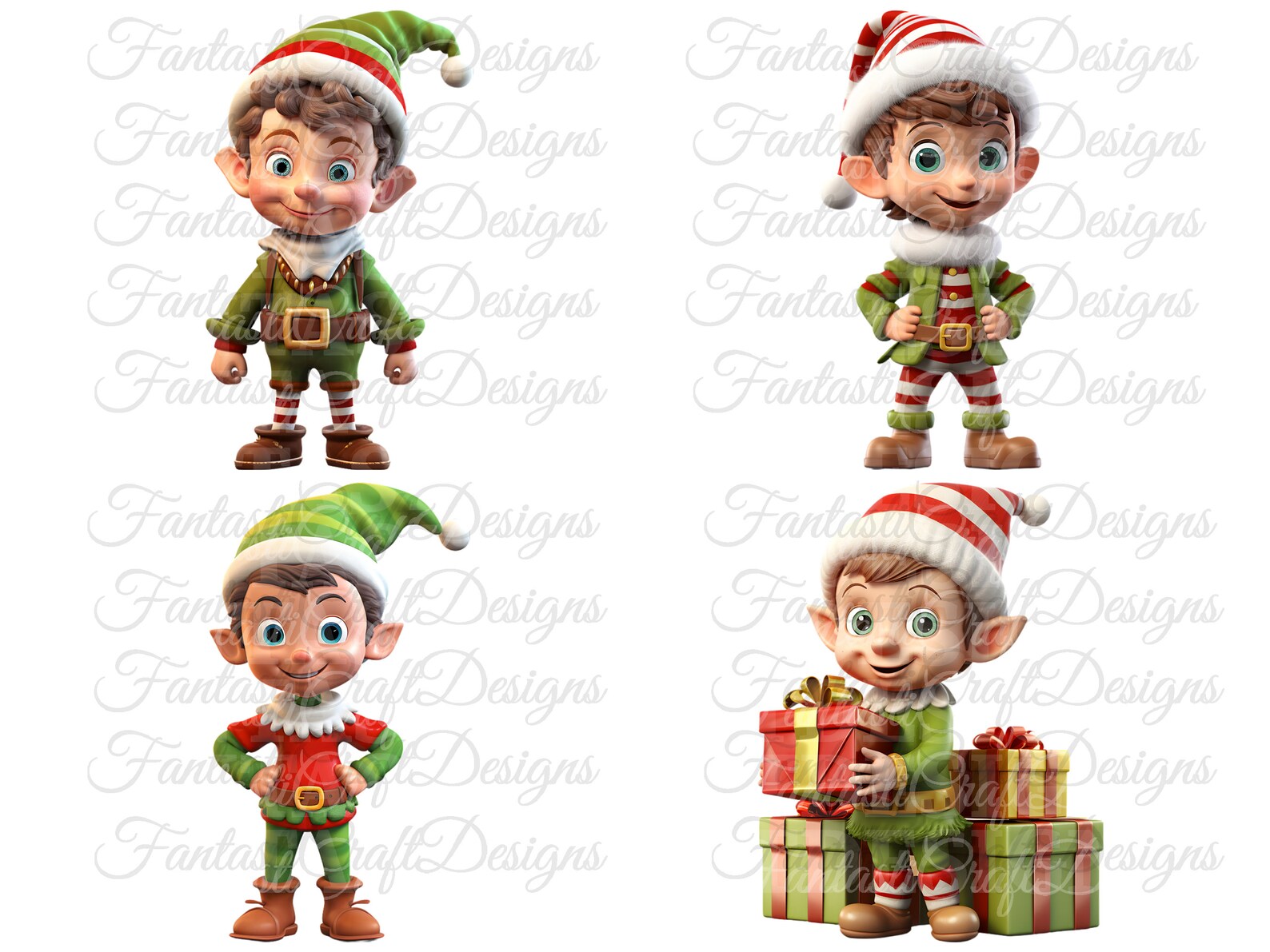 28 3D Christmas Clipart Pack Winter PNG Digital Download 300 DPI ...