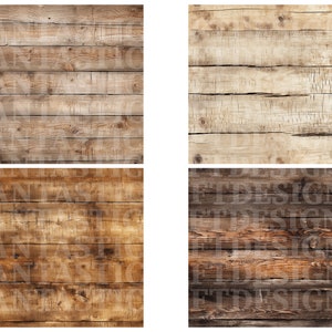 26 Wood Grain Planks Digital Paper Pack Seamless Patterns Backgrounds ...