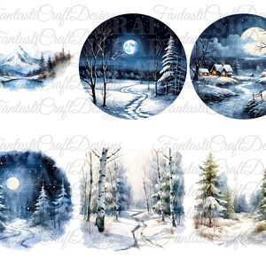 48 Winter Clipart Pack Christmas Snow Clipart PNG Digital Download 300 ...