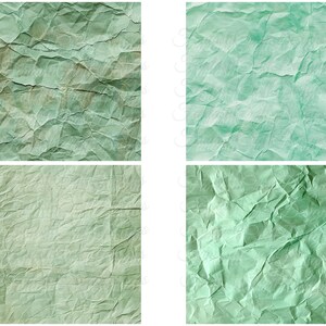 Green Wrinkled Paper Digital Paper Texture 18 Pack Seamless Different ...