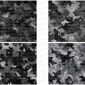 Camouflage Digital Paper Military 36 Pack Seamless Different Patterns ...