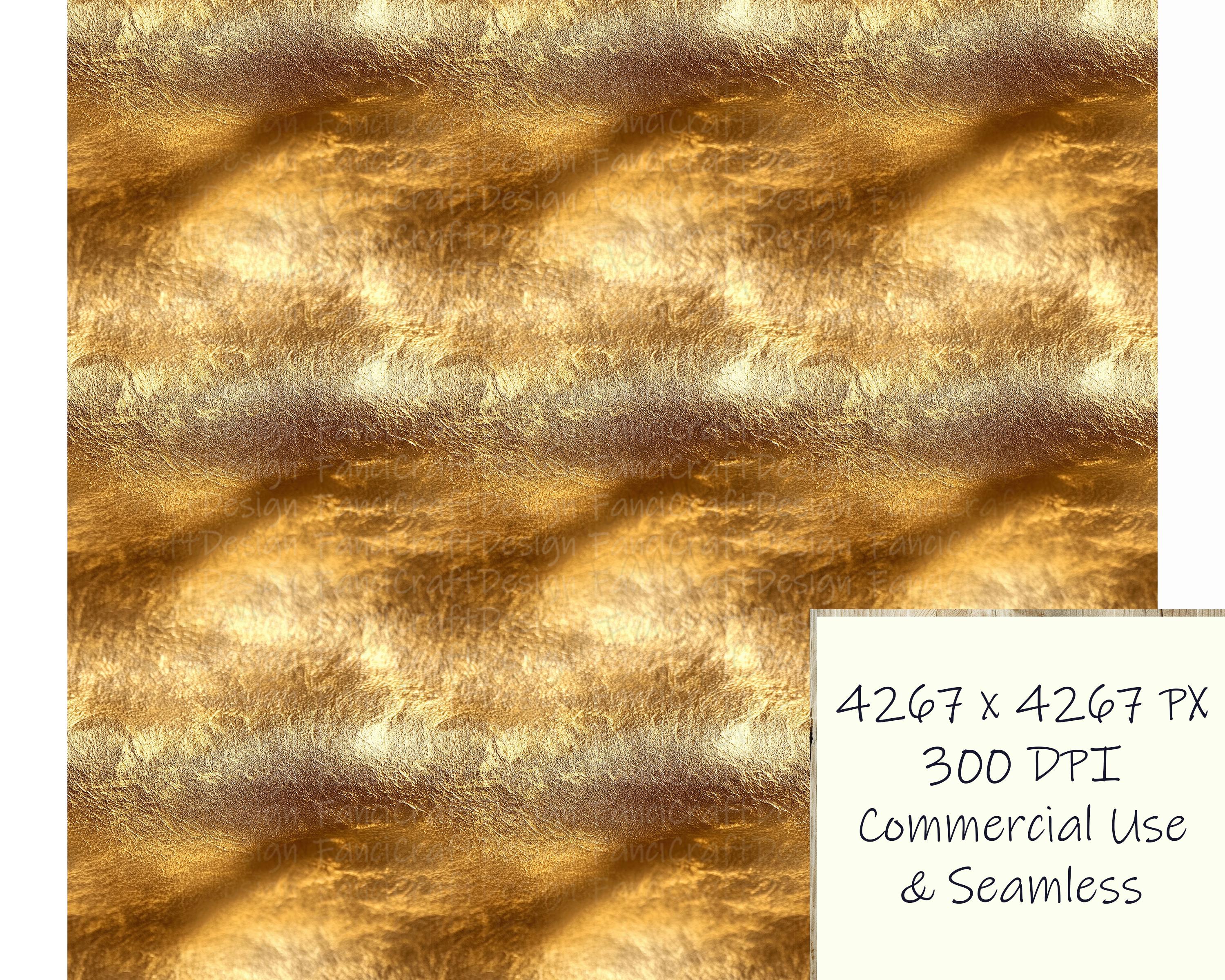 Gold Foil Digital Paper 24 Pack Shiny Metal Texture Metallic Seamless ...