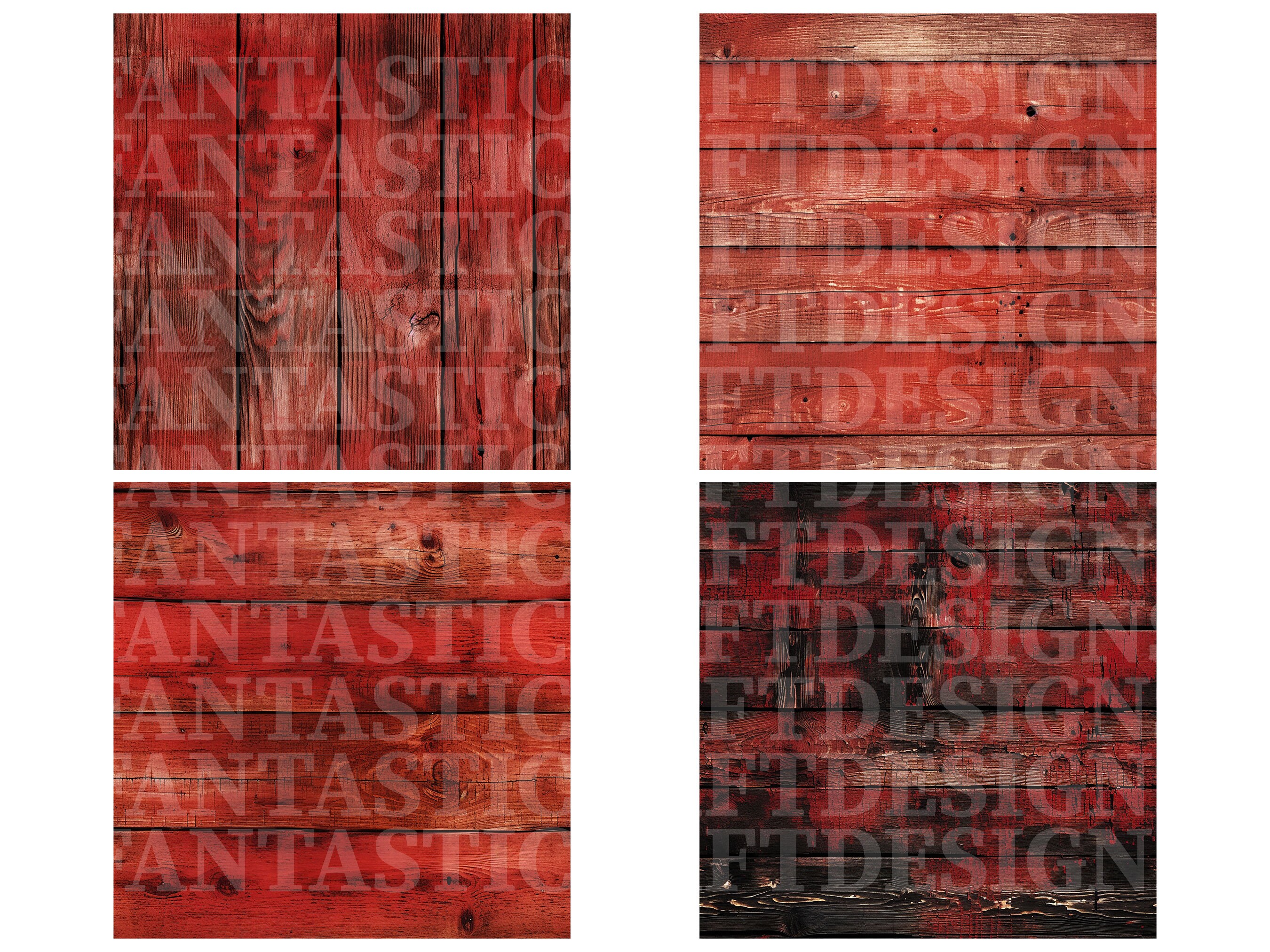 14 Red Wood Grain Digital Paper Pack Seamless Patterns Backgrounds ...