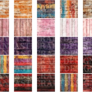 150+ Wood Planks Wood Grain Digital Paper Pack Seamless Patterns ...