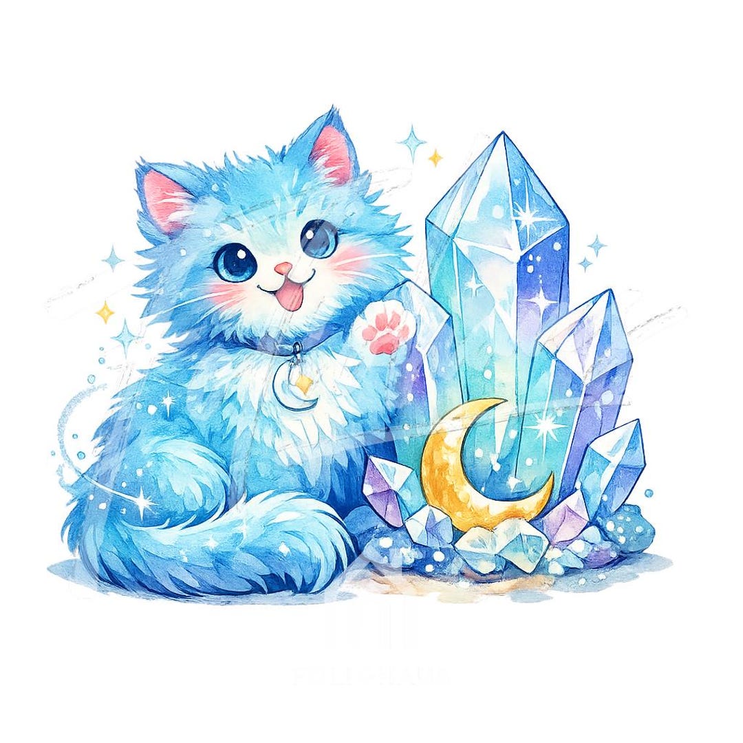 Whimsical Crystal Clipart Collection | 10 PNG | Transparent Background ...