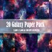 Outer Space Galaxy Nebula Digital Paper 20 Pack Seamless Galaxy ...