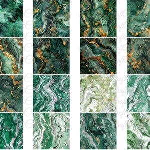 Green Marble Digital Paper 70 Pack Green Lime Marble Seamless Patterns ...