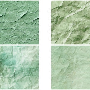 Green Wrinkled Paper Digital Paper Texture 18 Pack Seamless Different ...