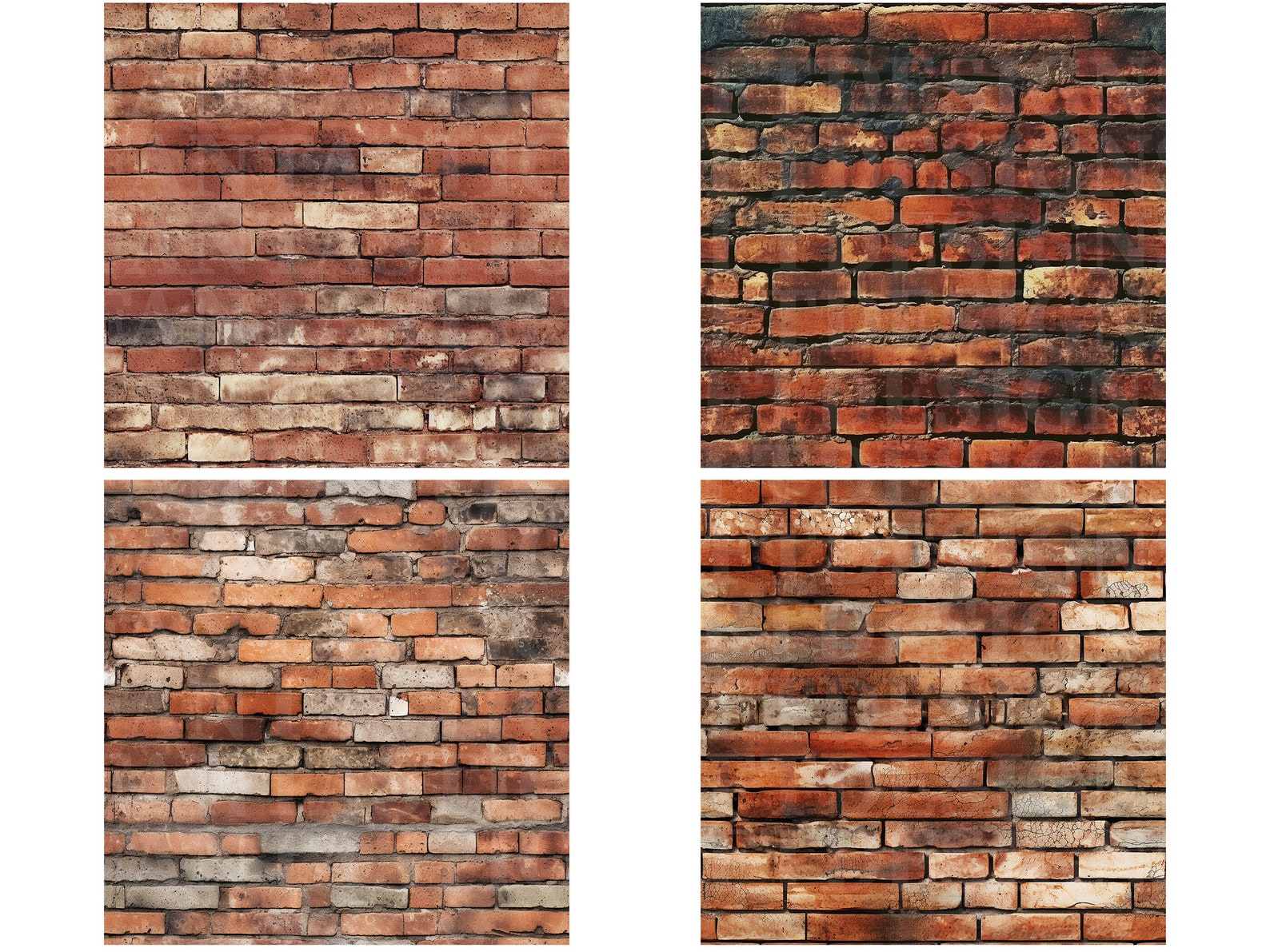 24 Brick Wall Digital Paper Texture Pack Seamless Different Patterns ...