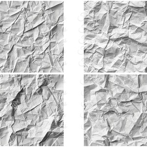 White Wrinkled Old Paper Digital Paper Texture 22 Pack Seamless ...