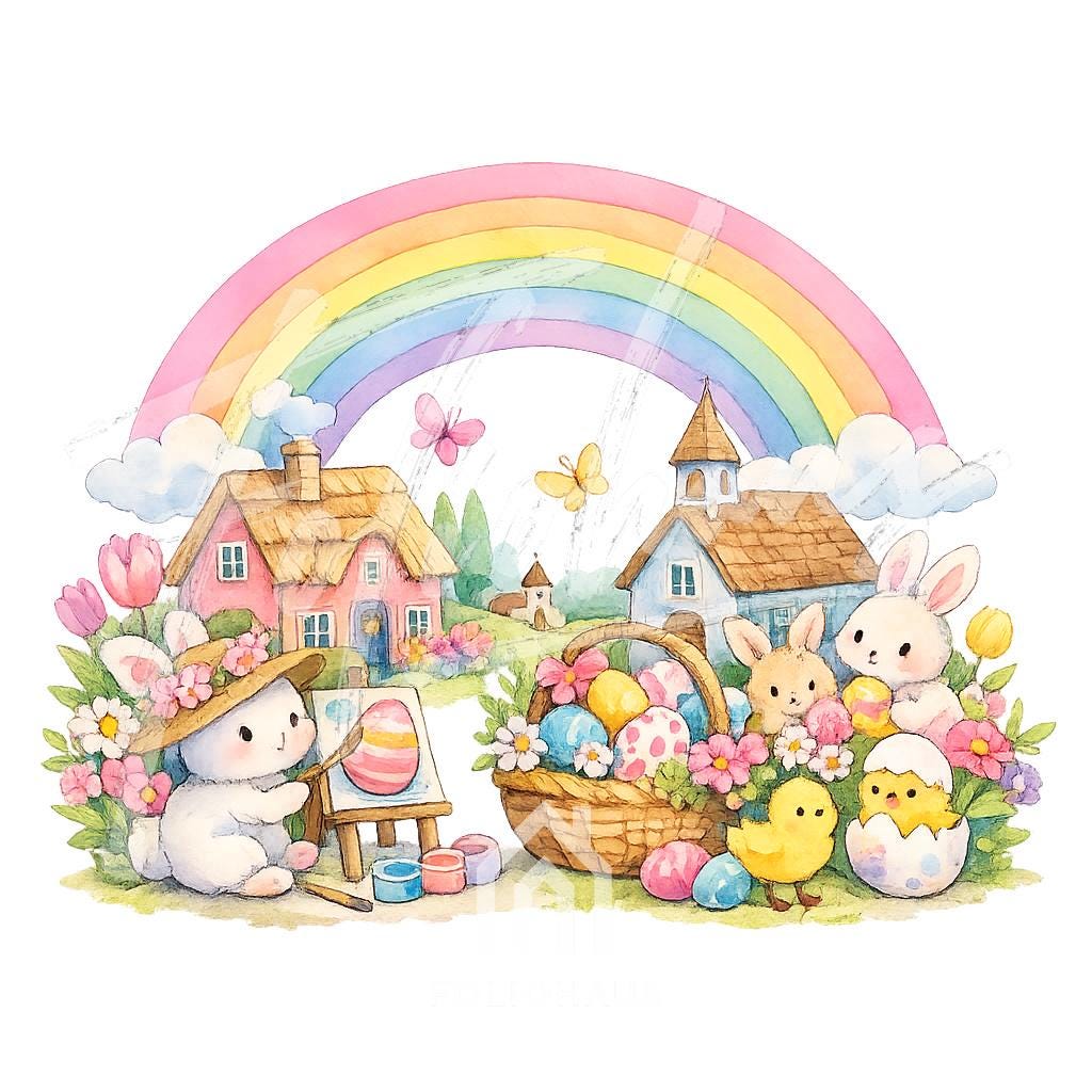 Springtime Easter Clipart Collection | 10 PNG | Transparent Background ...