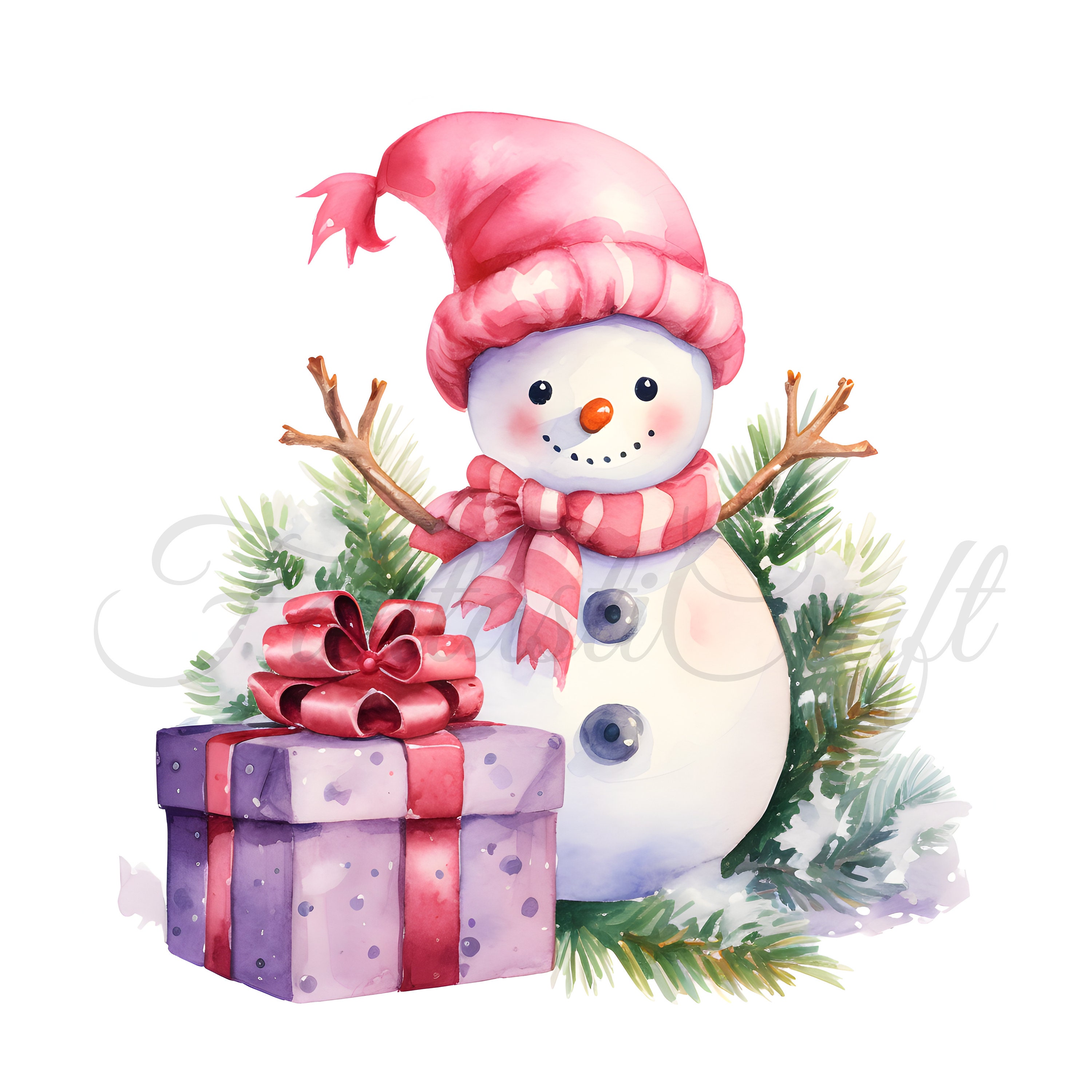 12 Snowman Christmas Clipart Pack Christmas JPG Digital Download 300 ...