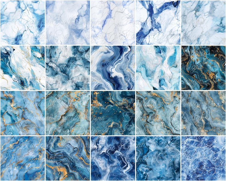Marble Digital Paper 750 Pack Seamless Marble Digital Paper Patterns ...