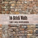 Old Brick Wall Digital Paper Texture 16 Pack Seamless Different ...