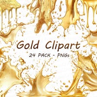 Gold Dripping Borders PNG: Clipart Overlays (digital Download) - Etsy ...