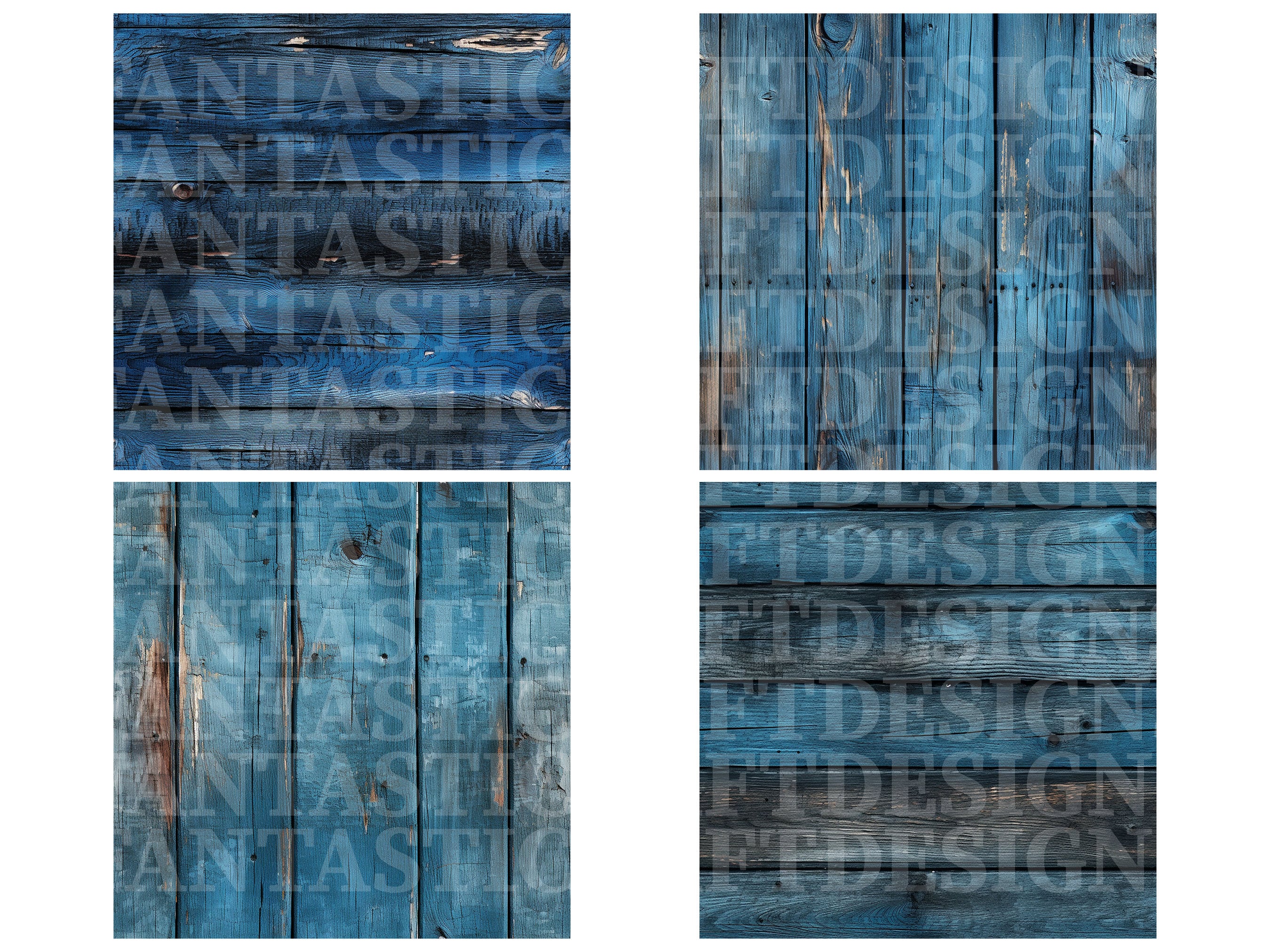 20 Blue Wood Grain Digital Paper Pack Seamless Patterns Backgrounds ...