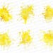 36 Yellow Paint Splatter Splashes Watercolor Clipart Splotches Pack PNG ...
