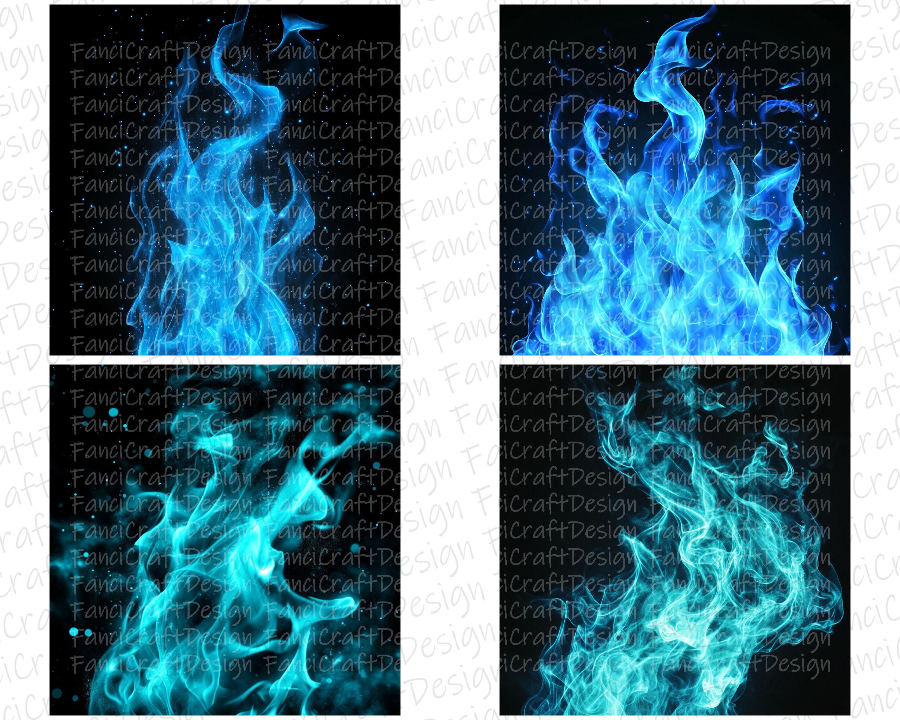 Neon Flames Rainbow Fire Digital Paper Texture 40 Pack Patterns ...