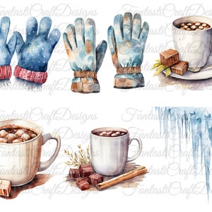 48 Winter Clipart Pack Christmas Snow Clipart PNG Digital Download 300 ...