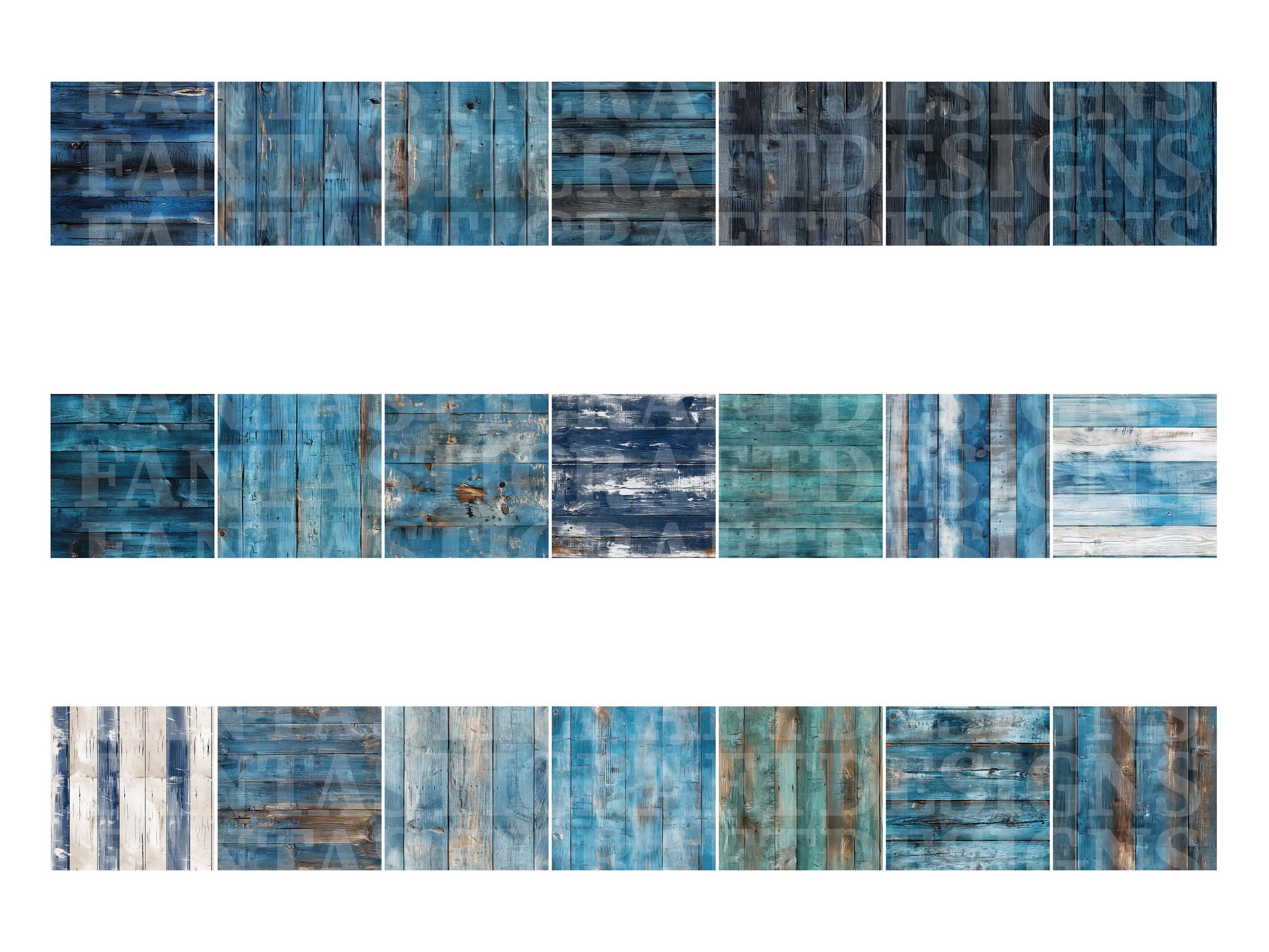 20 Blue Wood Grain Digital Paper Pack Seamless Patterns Backgrounds ...