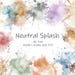 Neutral Splatter Paint Splash Watercolor Clipart Splotch 40 Pack PNG ...