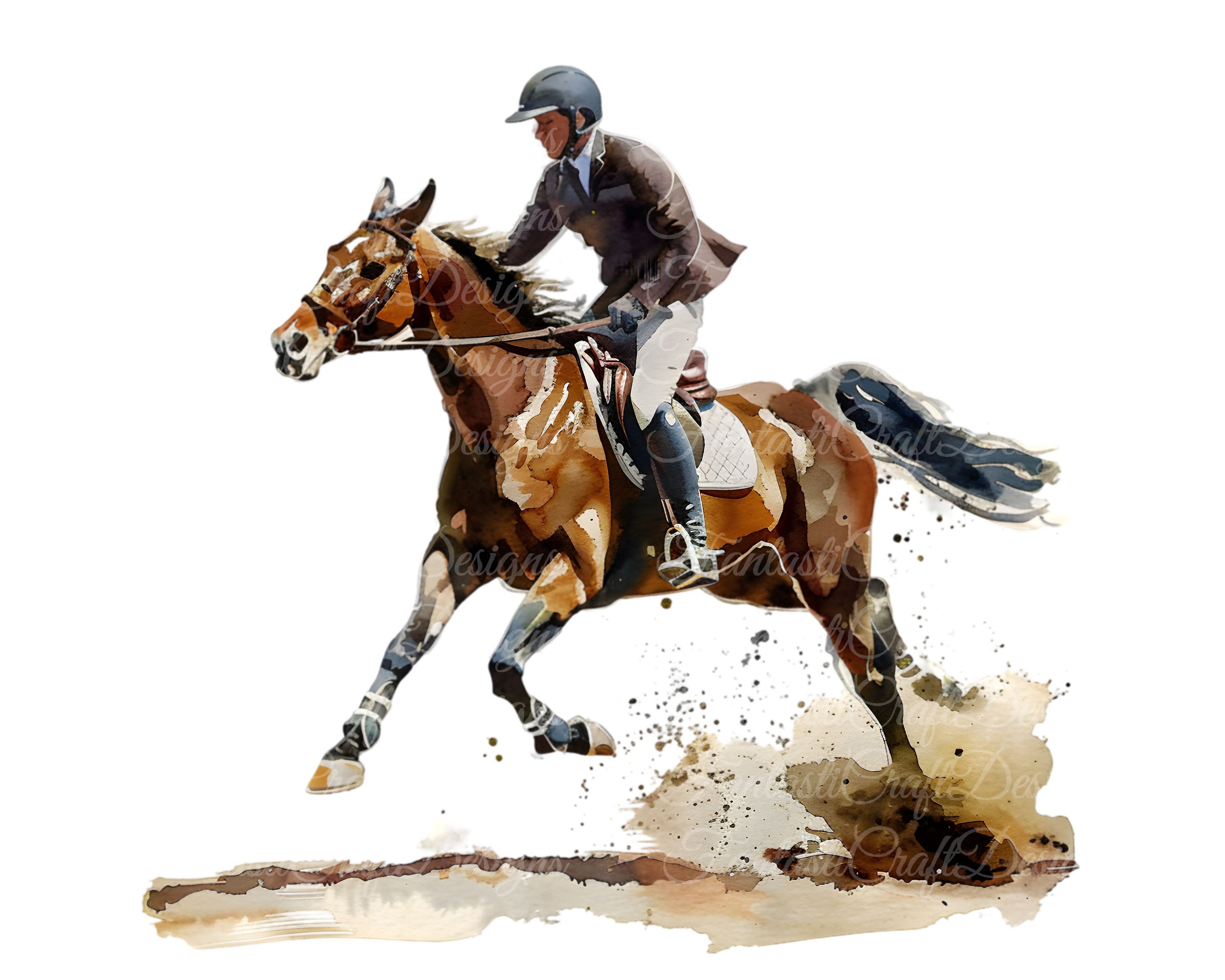 24 Horses Horse Galloping Pony Animal Watercolor Clipart Printable PNG ...