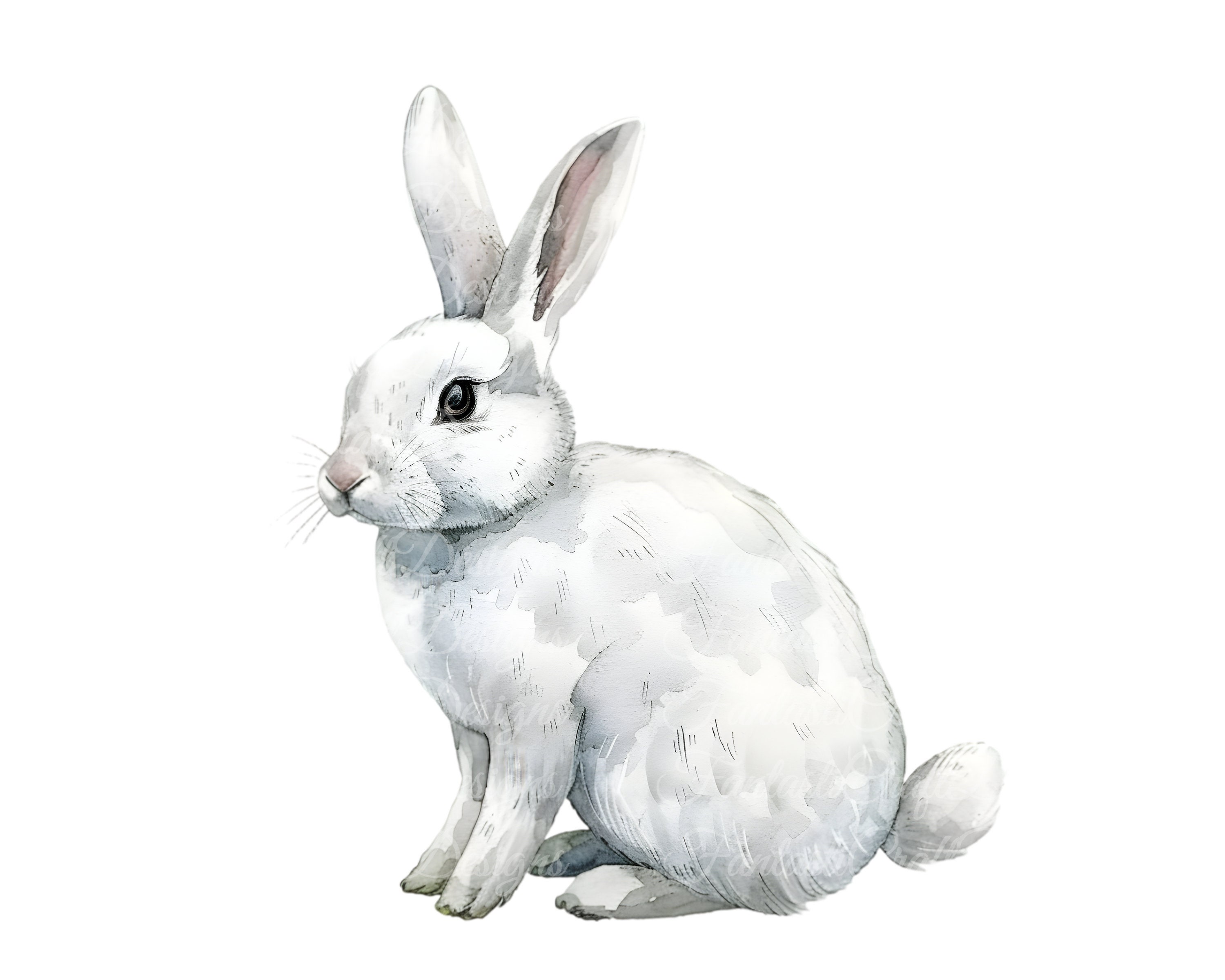 22 Cute Easter Bunny Animal Watercolor Clipart Vintage Rabbit Pack PNG ...
