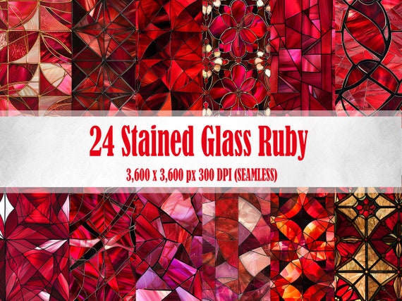 Red Stained Glass Texture