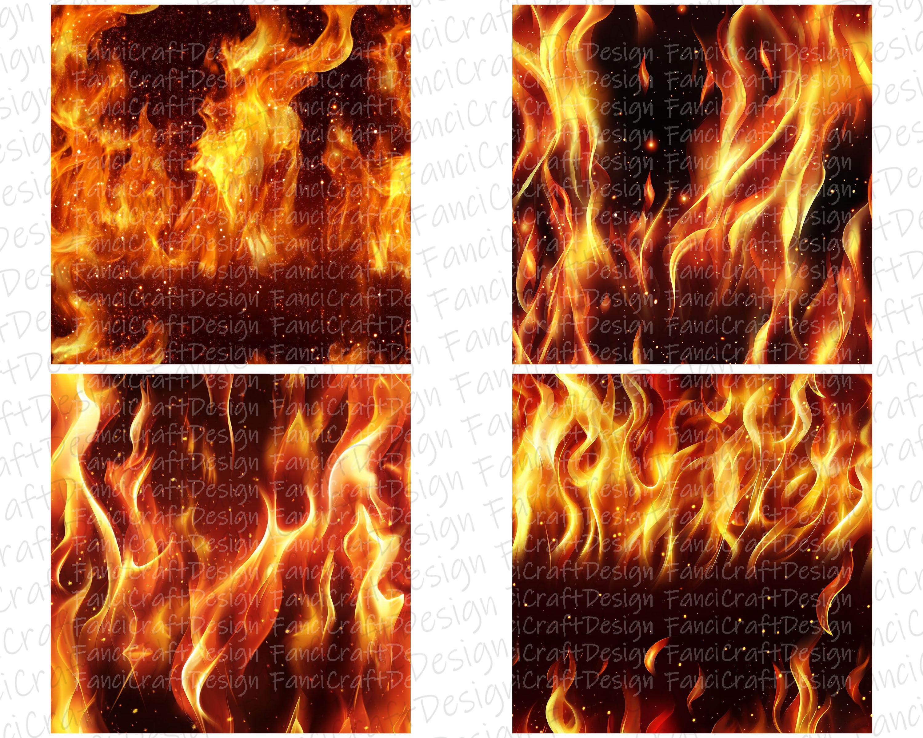 Fire Digital Paper Flames Texture 18 Flame Pack Patterns Background ...