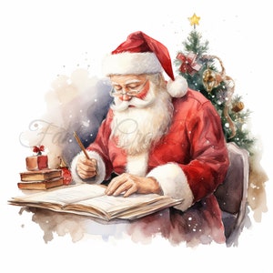 24 Santa Claus Christmas Clipart Pack JPG Digital Download 300 DPI ...