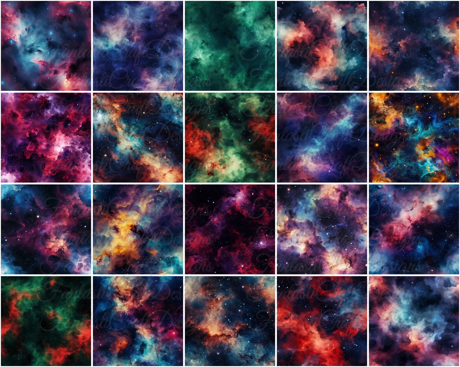 Nebula Galactic Space Wallpaper Digital Paper Galaxy Commercial Use ...