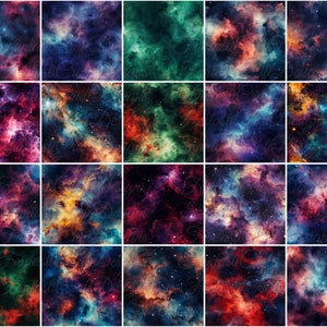Nebula Galactic Space Wallpaper Digital Paper Galaxy Commercial Use ...