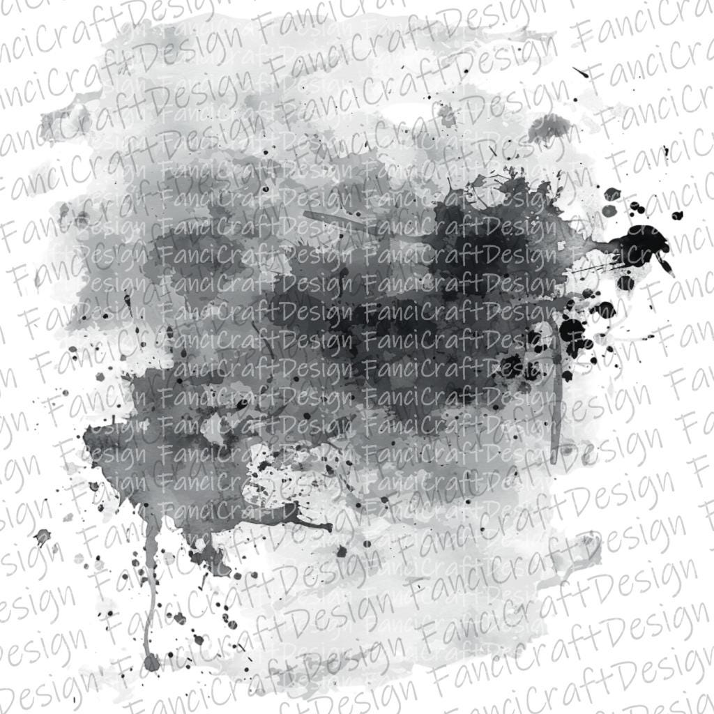 12 Gray Paint Splatter Splash Watercolor Clipart Gray Splash Pack PNG ...