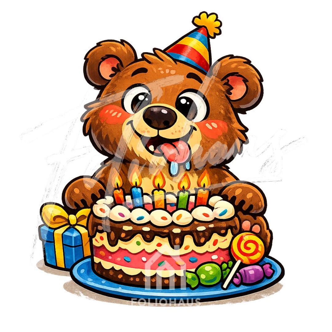 Playful Birthday Animal Clipart Collection | 15 PNG | Transparent ...