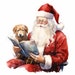 24 Santa Claus Christmas Clipart Pack JPG Digital Download 300 DPI ...