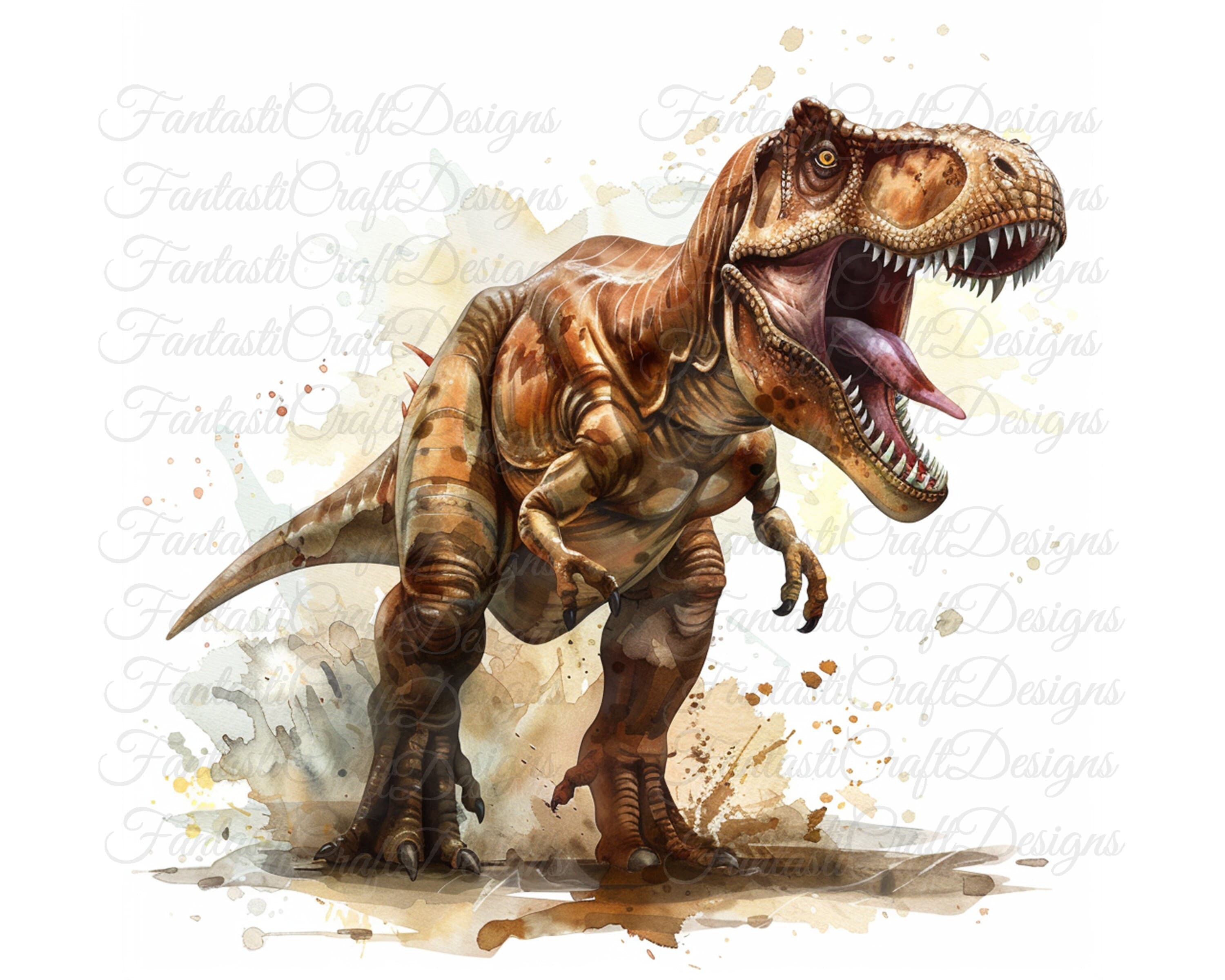 22 T-rex Dinosaur Watercolor Clipart Tyrannosaurus Rex Trex T Rex Pack ...