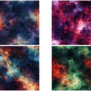Nebula Galactic Space Wallpaper Digital Paper Galaxy Commercial Use ...