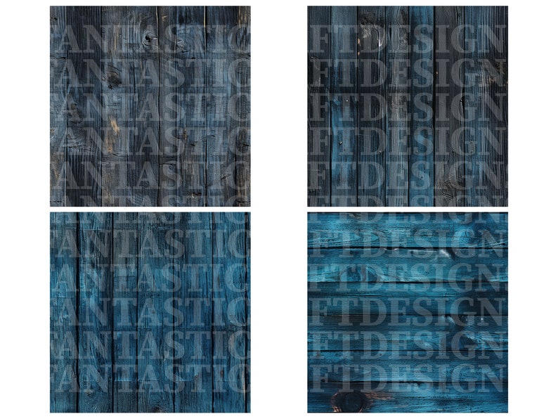 20 Blue Wood Grain Digital Paper Pack Seamless Patterns Backgrounds ...