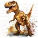 22 T-rex Dinosaur Watercolor Clipart Tyrannosaurus Rex Trex T Rex Pack ...