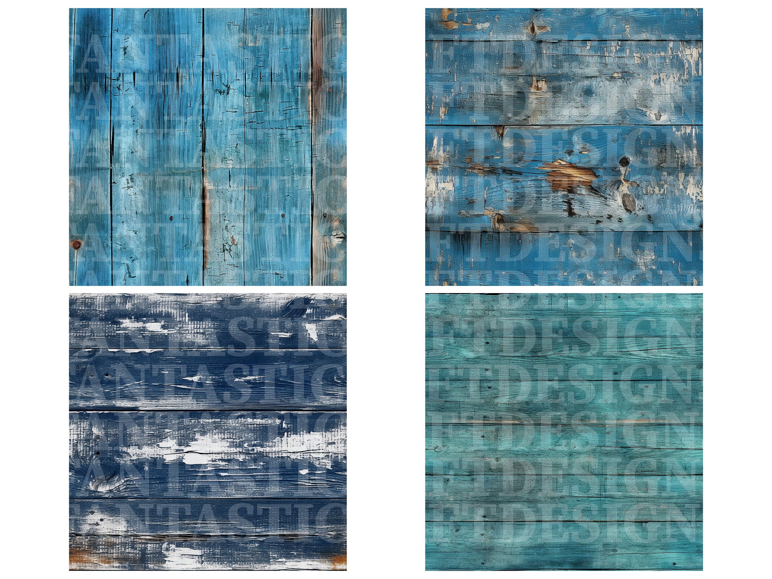 20 Blue Wood Grain Digital Paper Pack Seamless Patterns Backgrounds ...