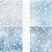 20 Winter Snowflake Digital Paper White Snow Pack Seamless Christmas ...