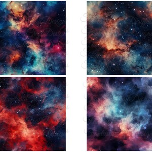 Nebula Galactic Space Wallpaper Digital Paper Galaxy Commercial Use ...