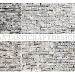 36 White Stone Wall Digital Paper Texture Pack Seamless Different ...