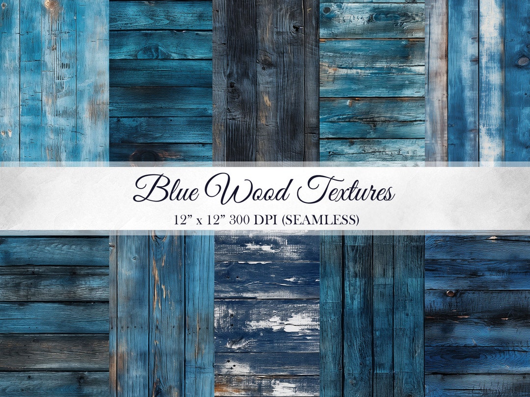 20 Blue Wood Grain Digital Paper Pack Seamless Patterns Backgrounds ...